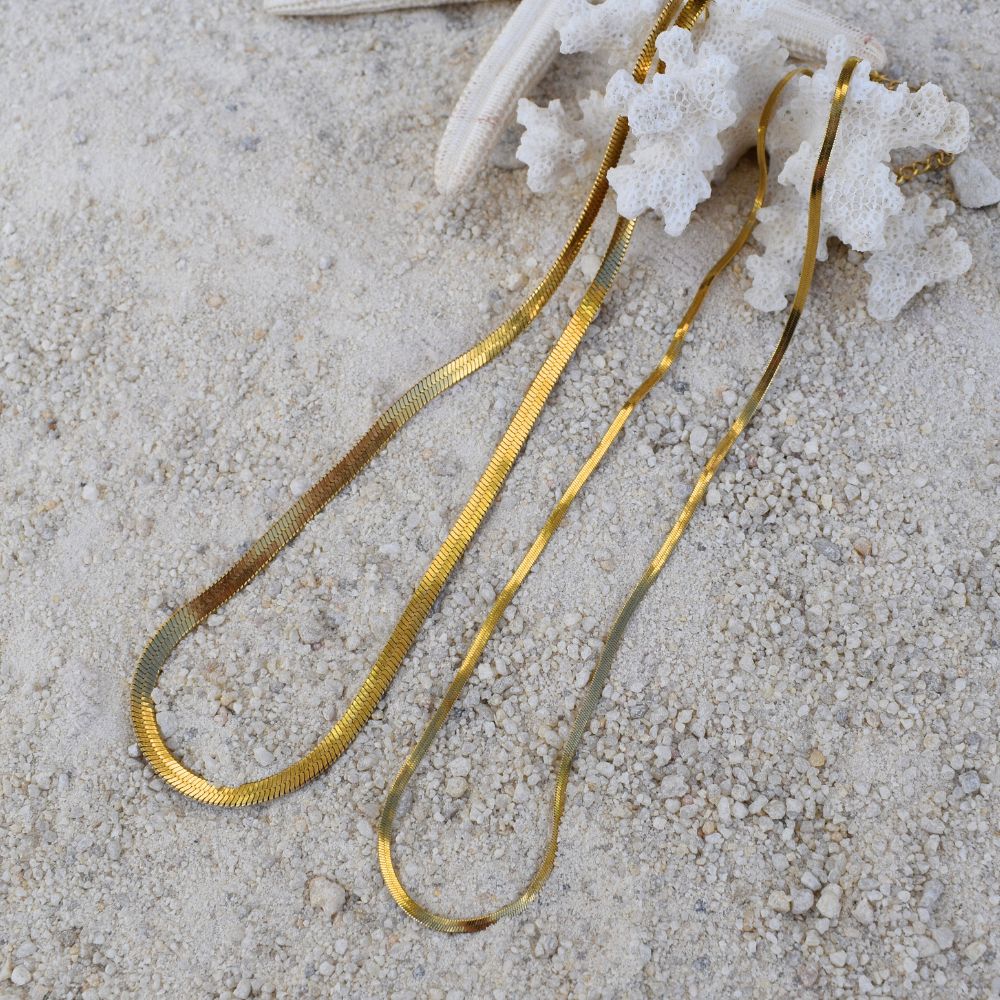 Snake Chain Necklace - Waterproof, Sweat-Proof & Hypoallergenic ...